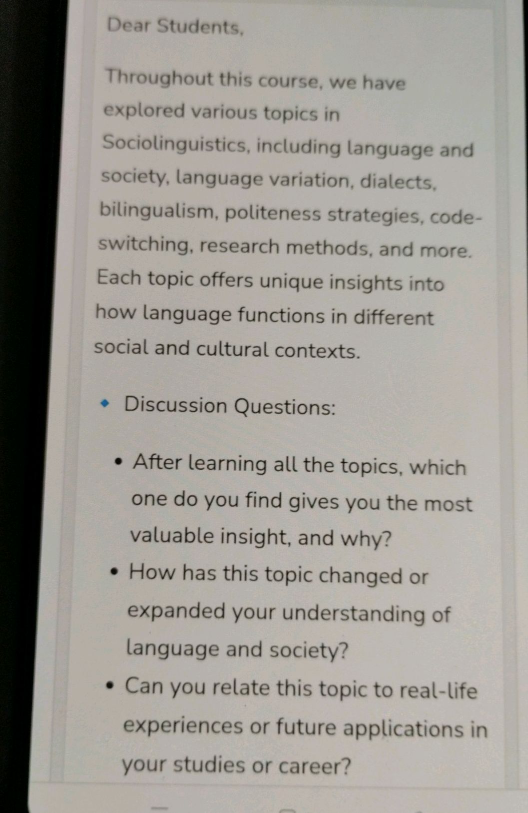 Discussion Questions: • After learning | StudyX