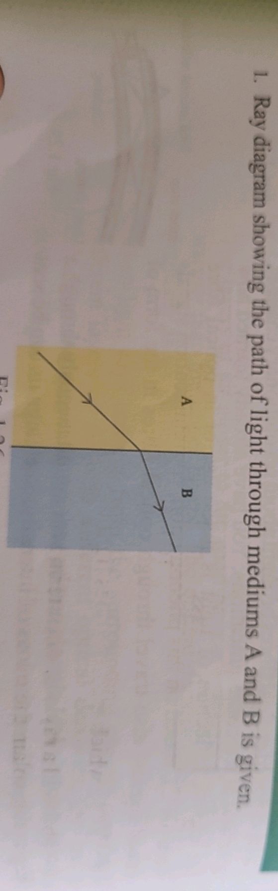 1. Ray diagram showing the path of light | StudyX