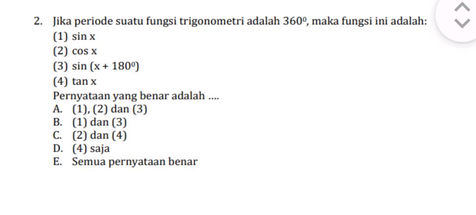 Jika periode suatu fungsi trigonometri | StudyX