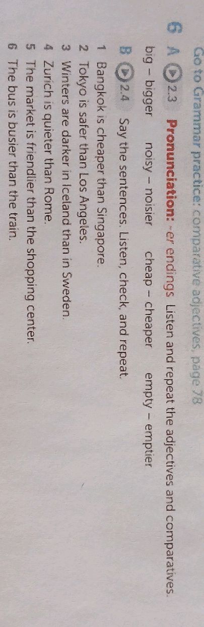 Pronunciation: -er endings Listen and repeat | StudyX