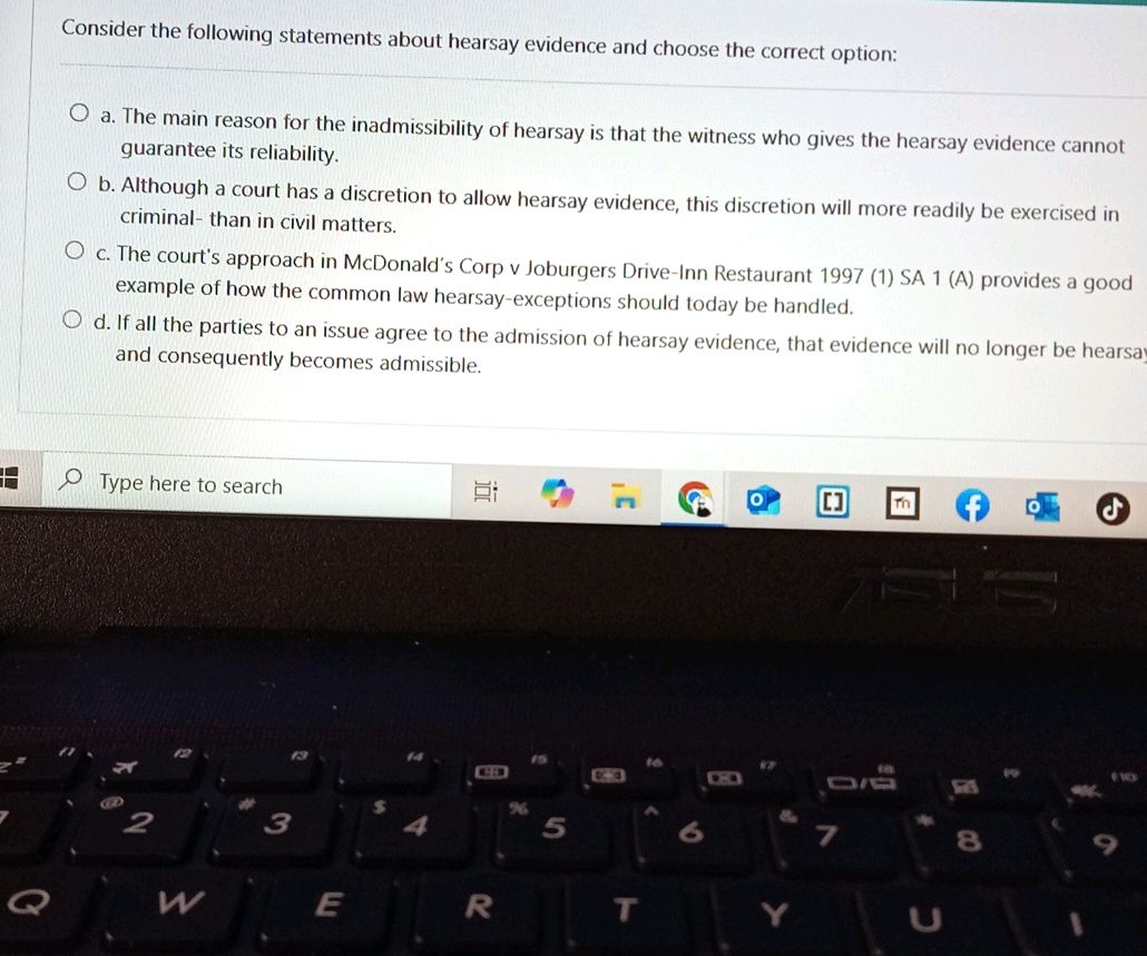 Consider the following statements about | StudyX