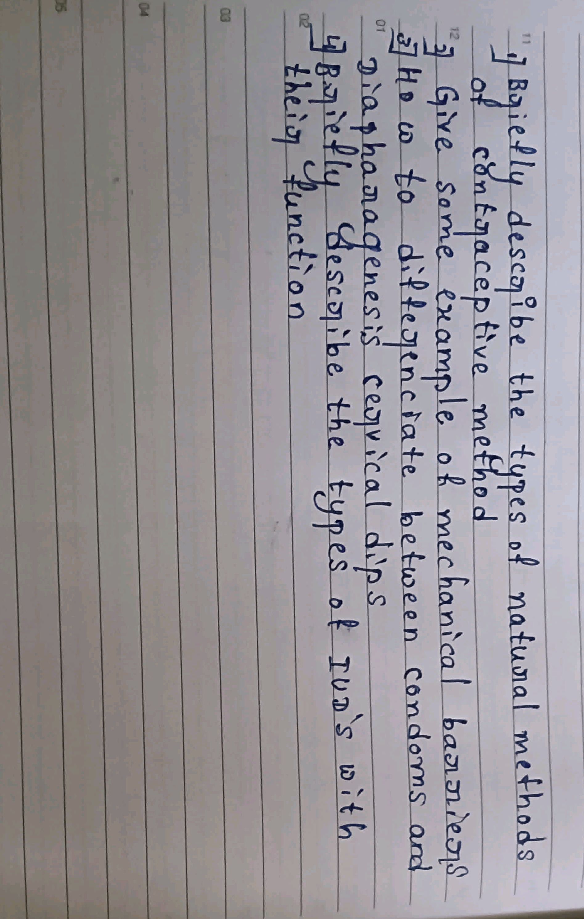 1) Briefly describe the types of natural | StudyX