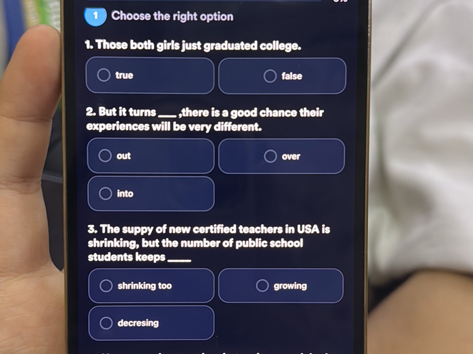 1 Choose the right option 1. Those both | StudyX
