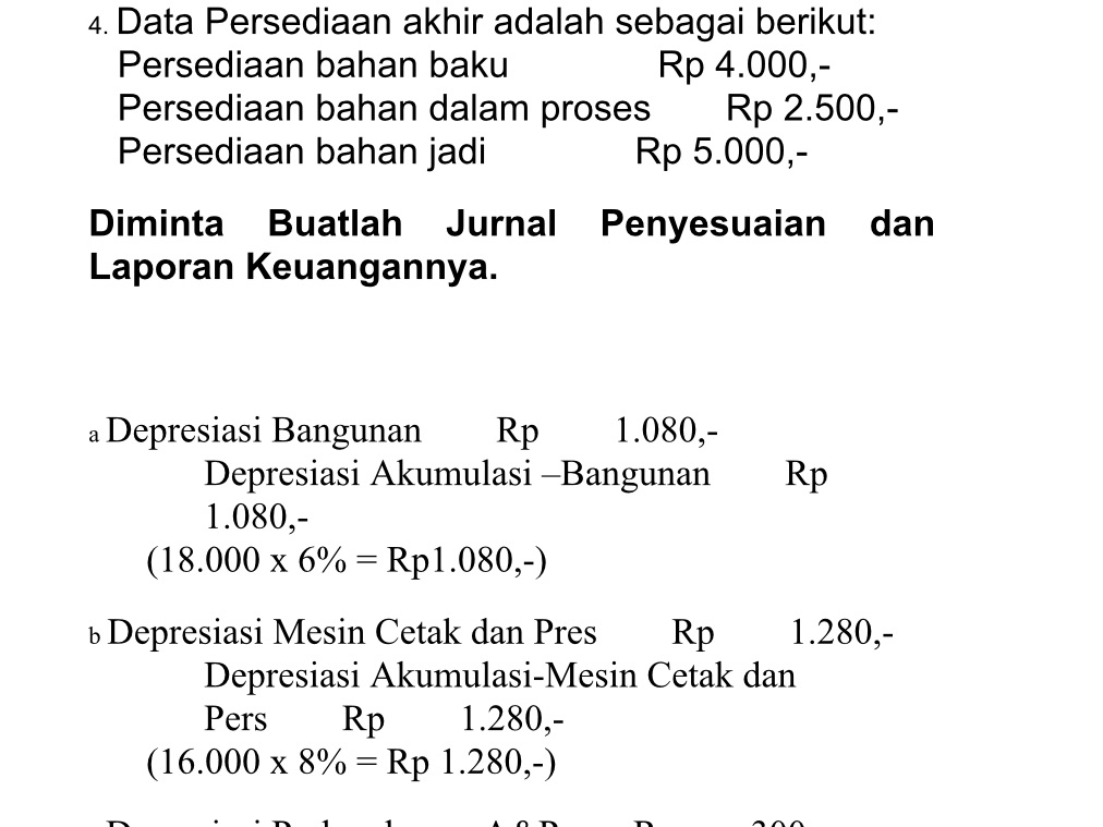 4. Data Persediaan akhir adalah sebagai | StudyX