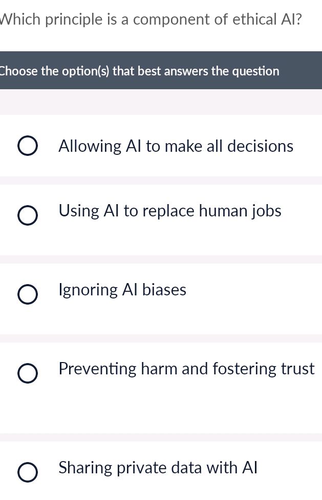 Which principle is a component of ethical | StudyX