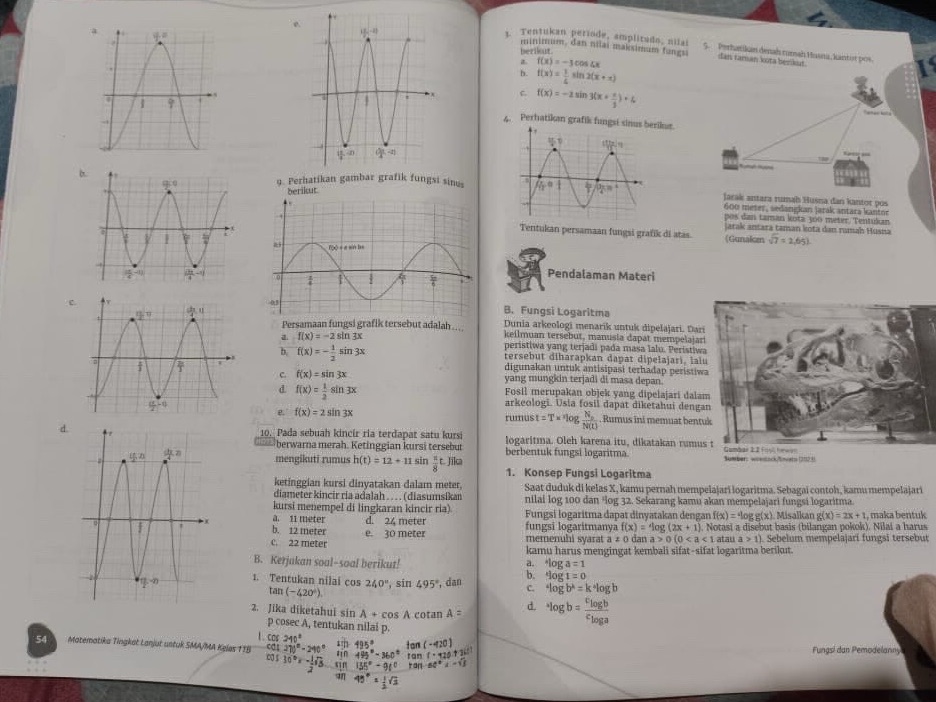 3. Tentukan periode, amplitudo, nilai | StudyX