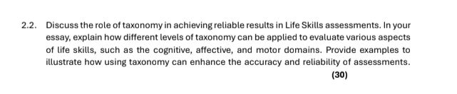 2.2. Discuss the role of taxonomy in | StudyX