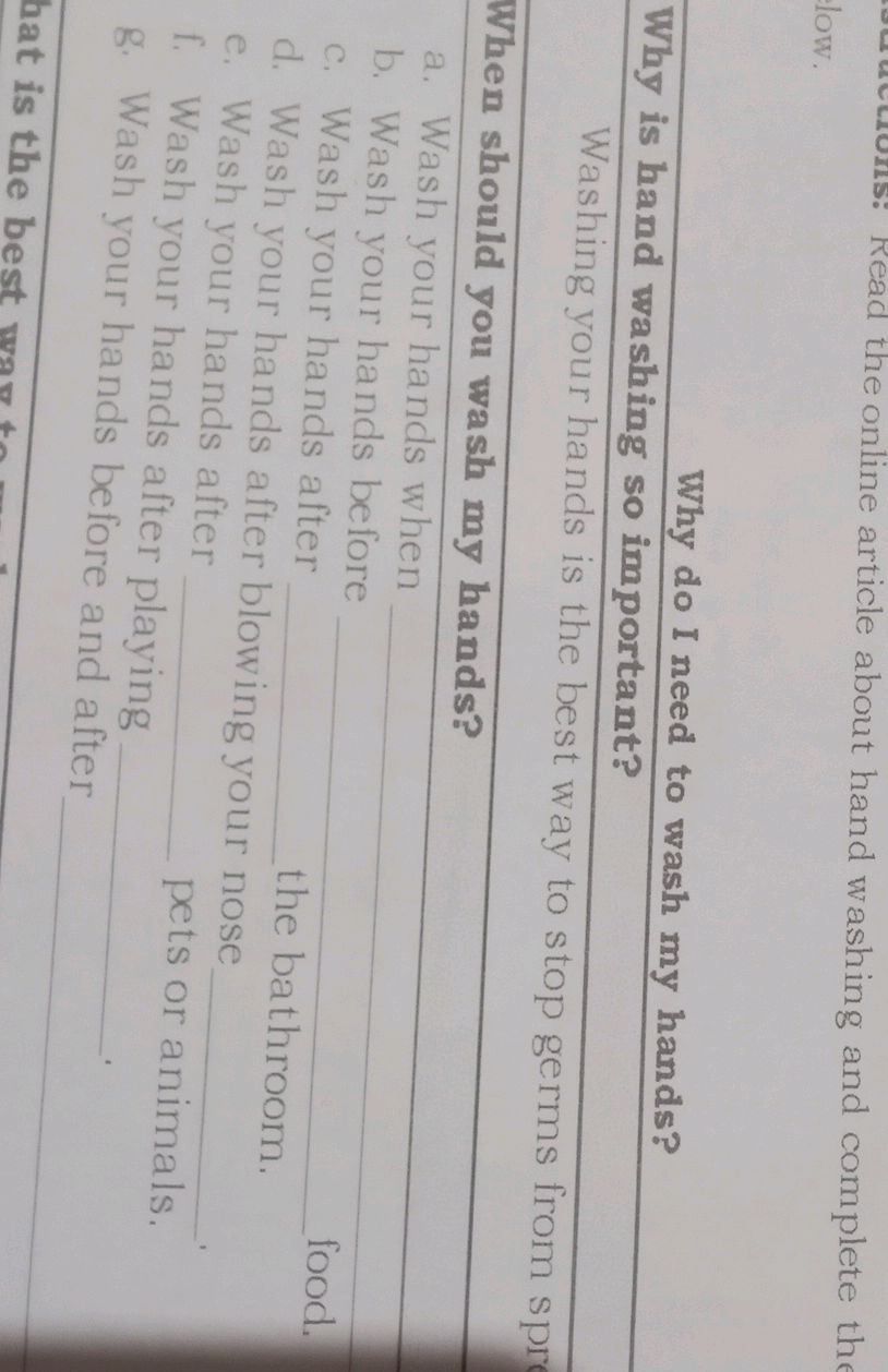 Why do I need to wash my hands? Why is hand | StudyX