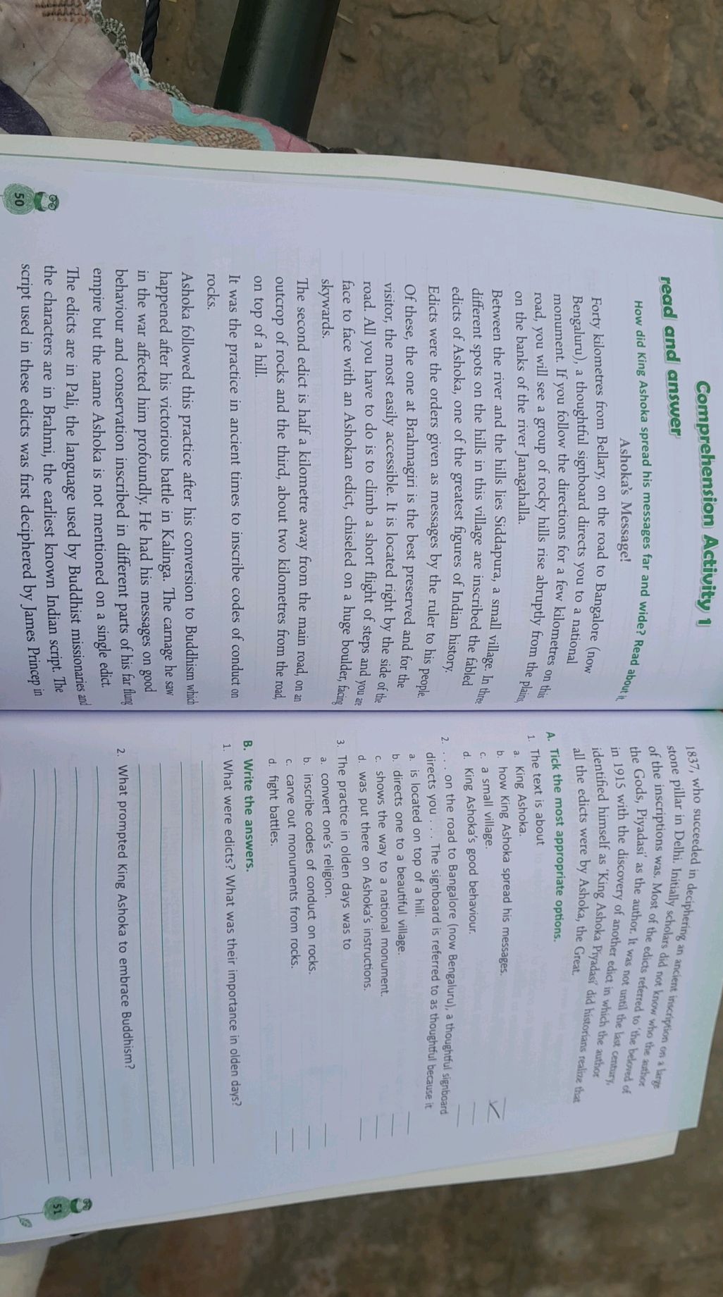 A. Tick the most appropriate options. 1. | StudyX