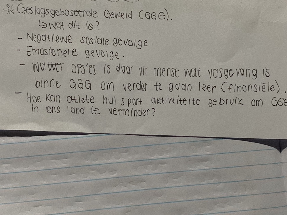 Geslagsgebaseerde Geweld (GGG). Wat dit is? | StudyX