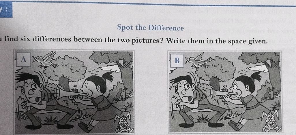 Spot the Difference find six differences | StudyX