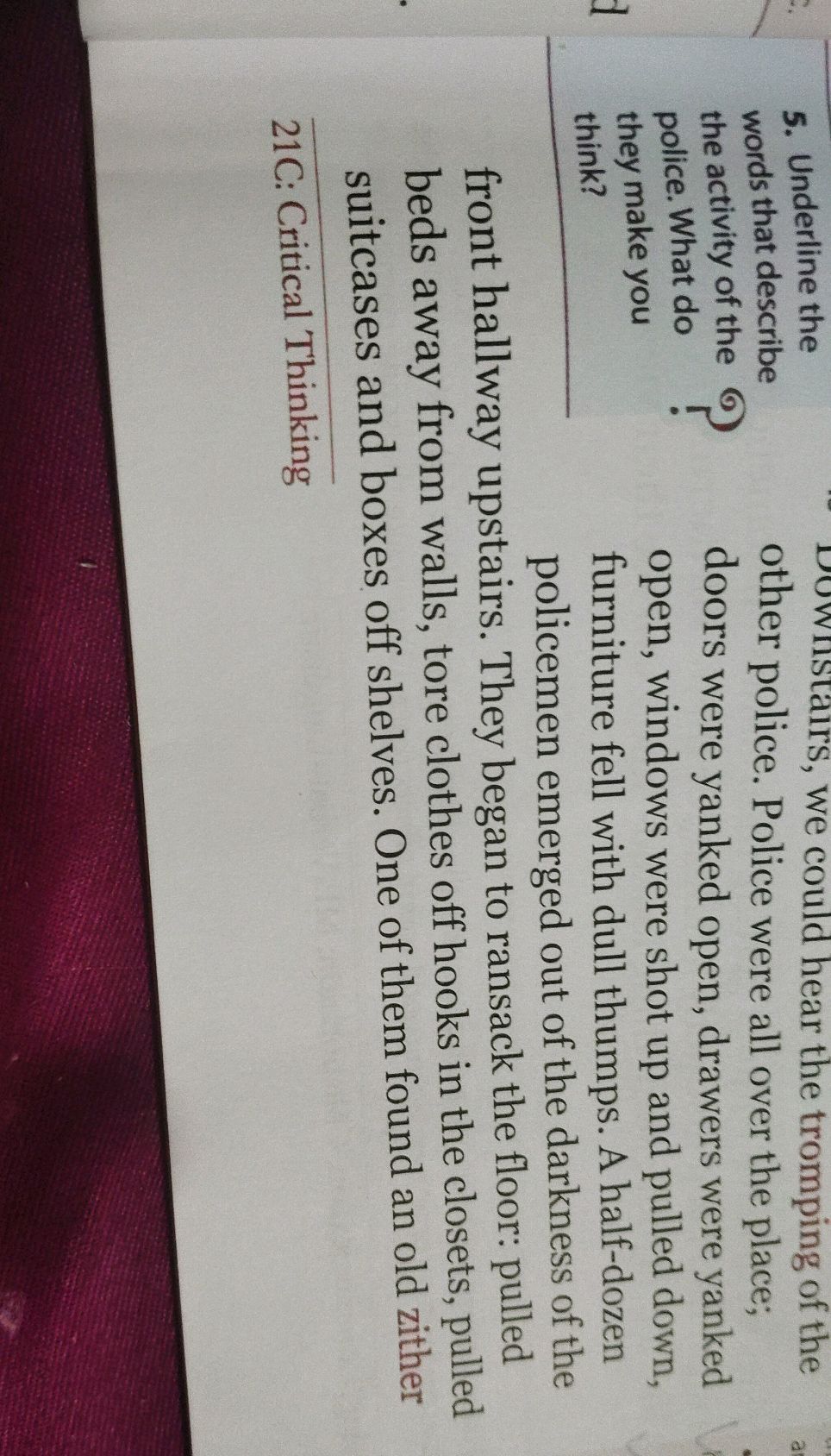 5. Underline the words that describe the | StudyX