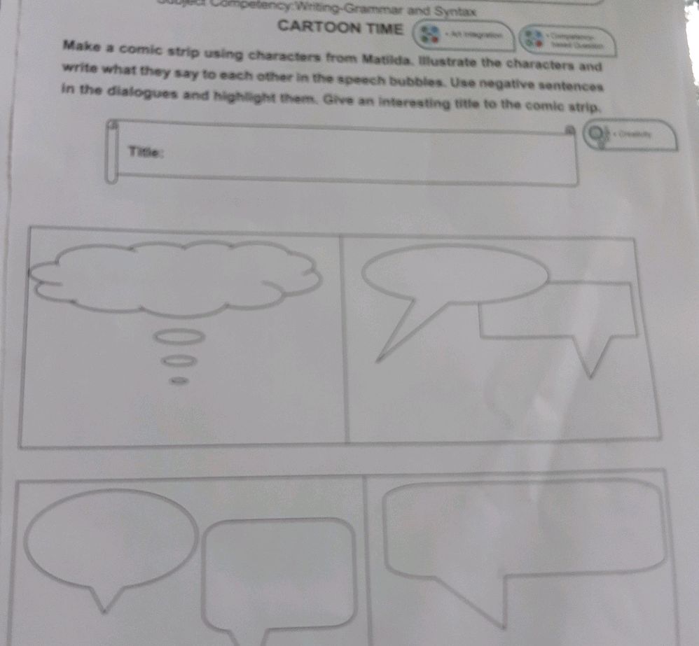 Make a comic strip using characters from | StudyX