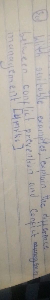 Explain the difference between conflict | StudyX