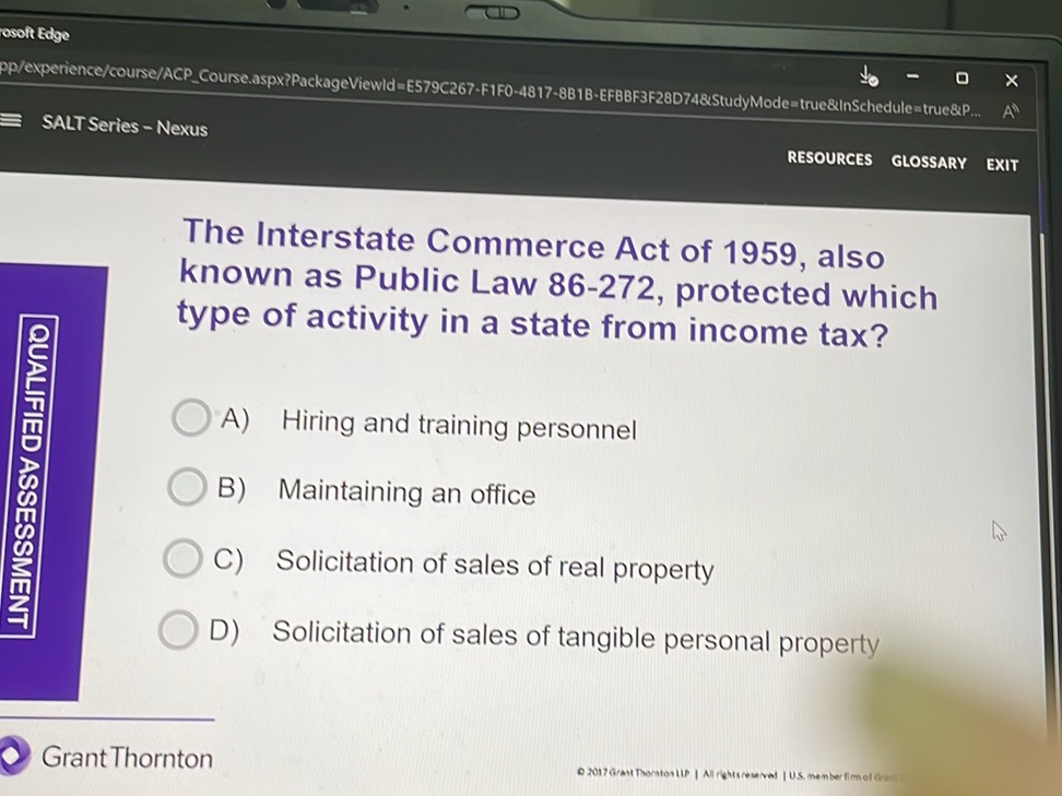 The Interstate Commerce Act of 1959, also | StudyX