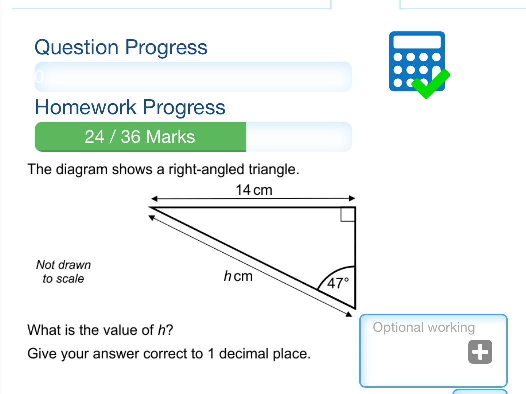 The diagram shows a right-angled triangle. | StudyX