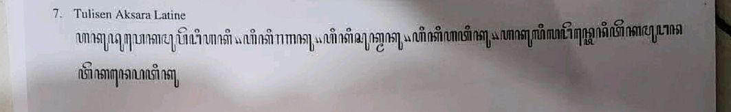 7. Tulisen Aksara Latine (Text in Javanese | StudyX