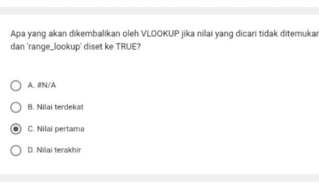 Apa yang akan dikembalikan oleh VLOOKUP jika | StudyX