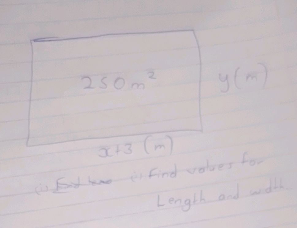 The image shows a rectangle with an area of | StudyX