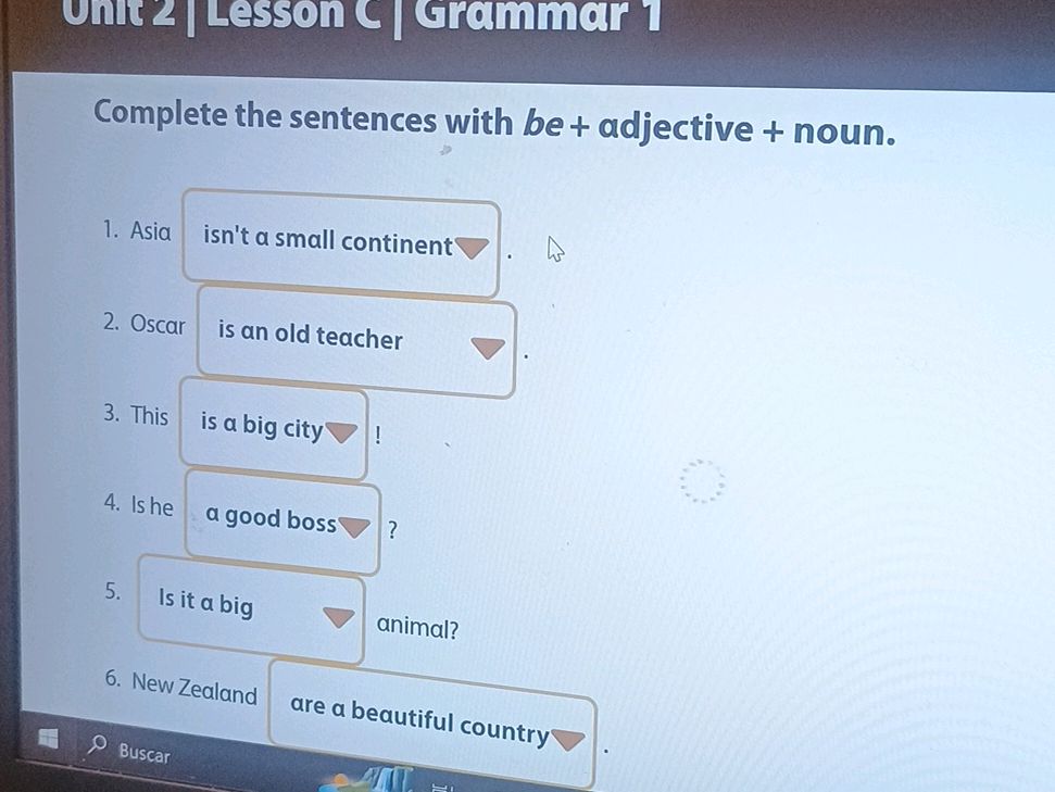 Complete the sentences with be + adjective + | StudyX