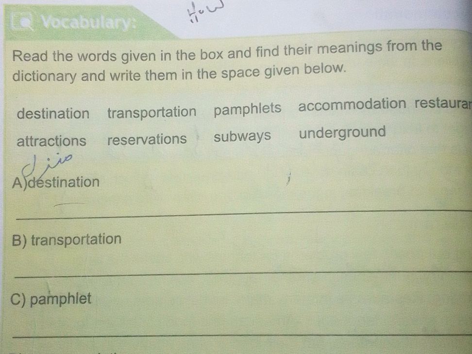Read the words given in the box and find | StudyX