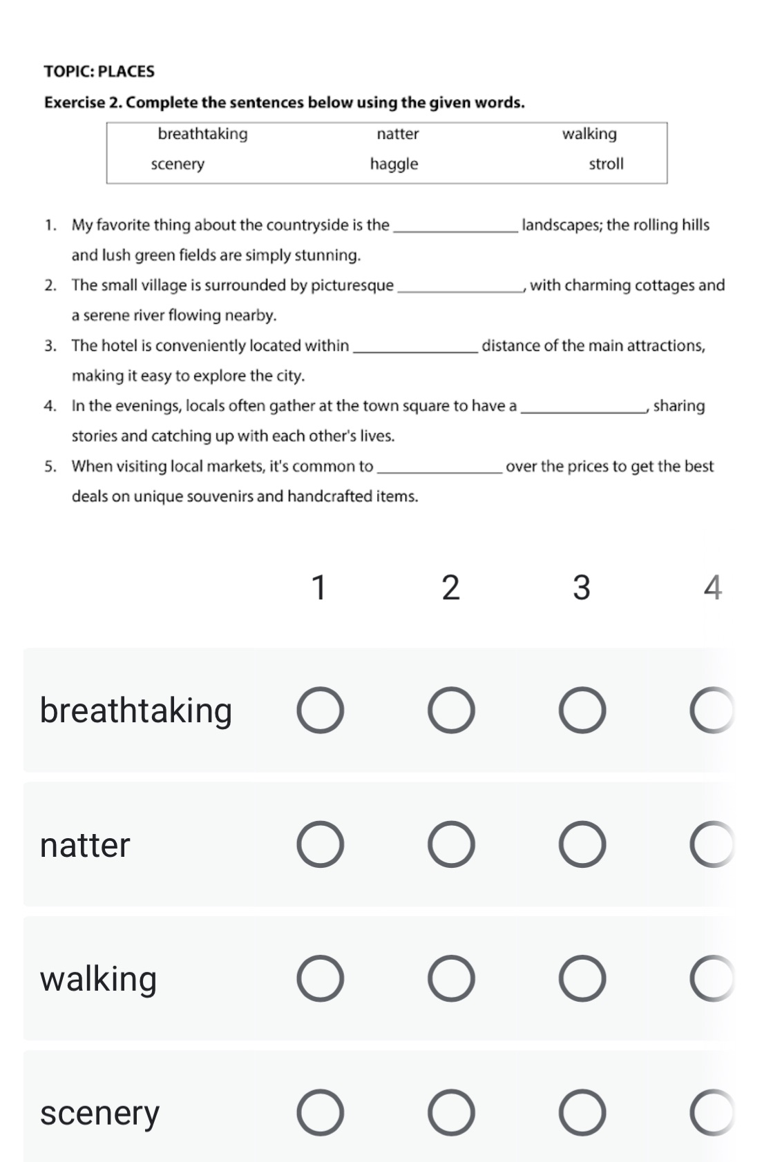 Exercise 2. Complete the sentences below | StudyX