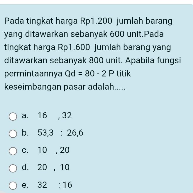 Pada tingkat harga Rp1.200 jumlah barang | StudyX