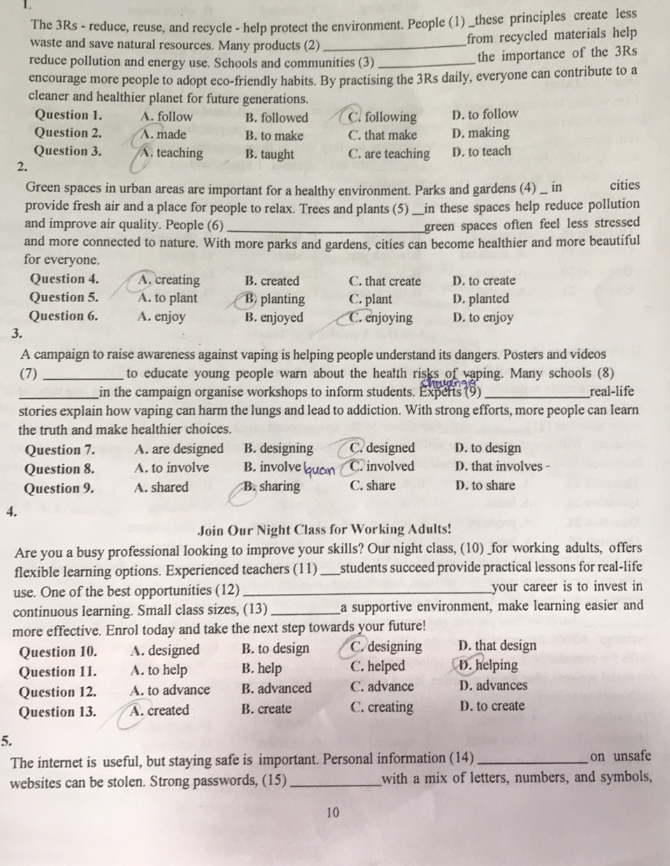 1. The 3Rs - reduce, reuse, and recycle - | StudyX