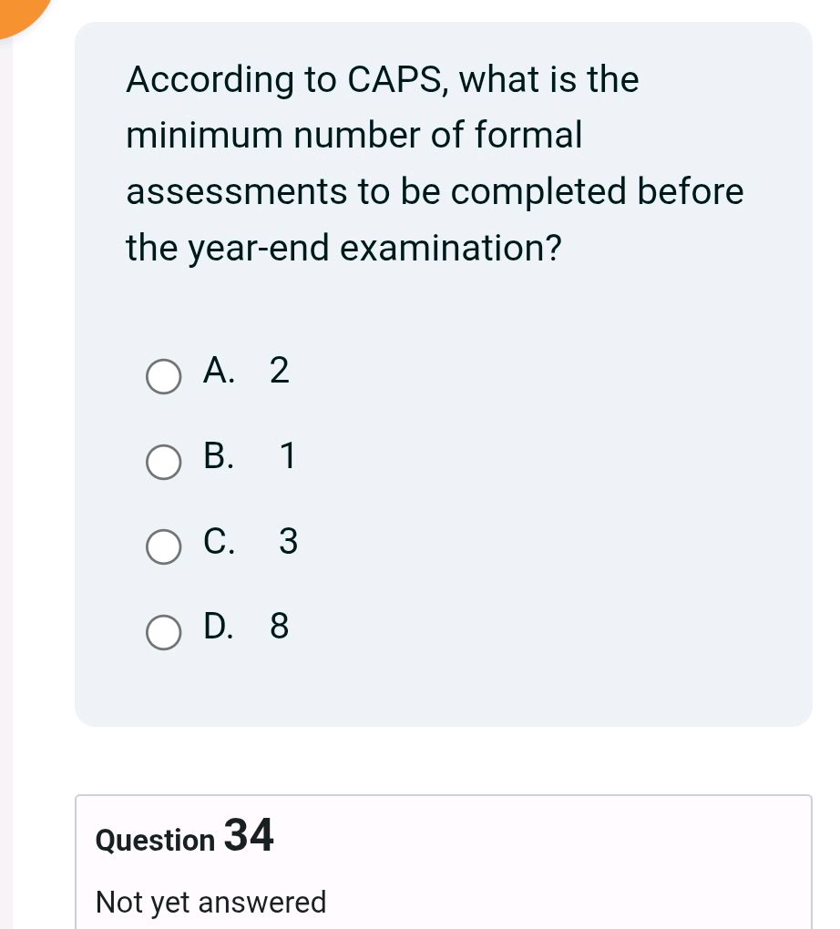 According to CAPS, what is the minimum | StudyX