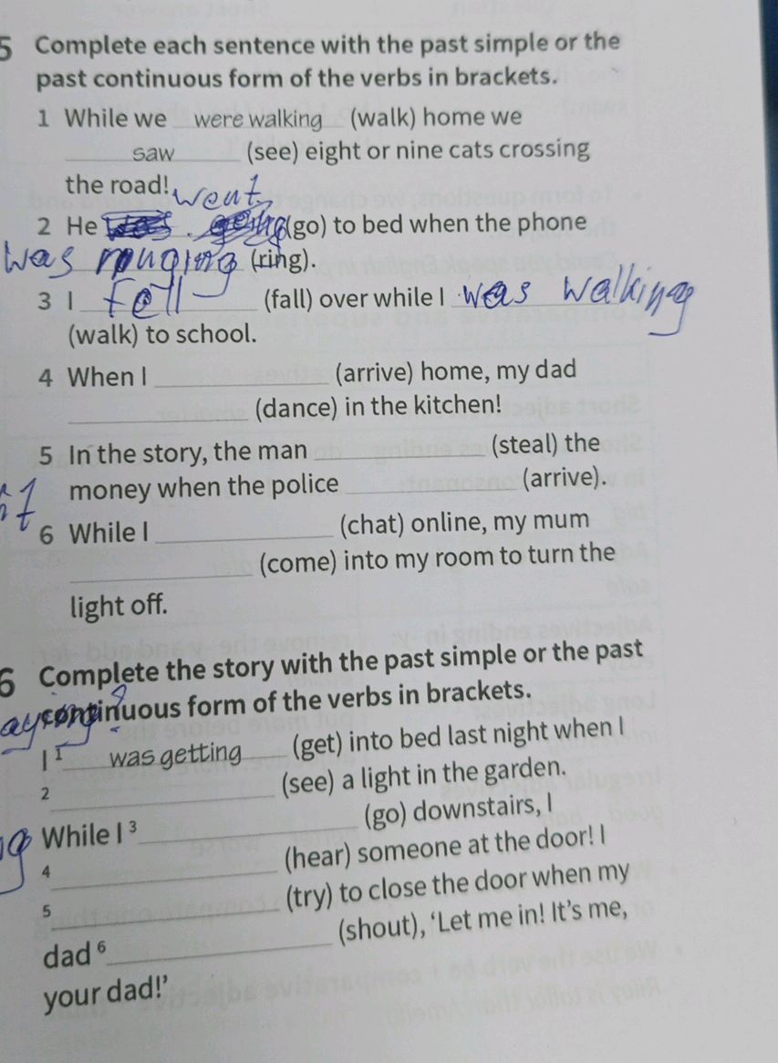 5 Complete each sentence with the past | StudyX