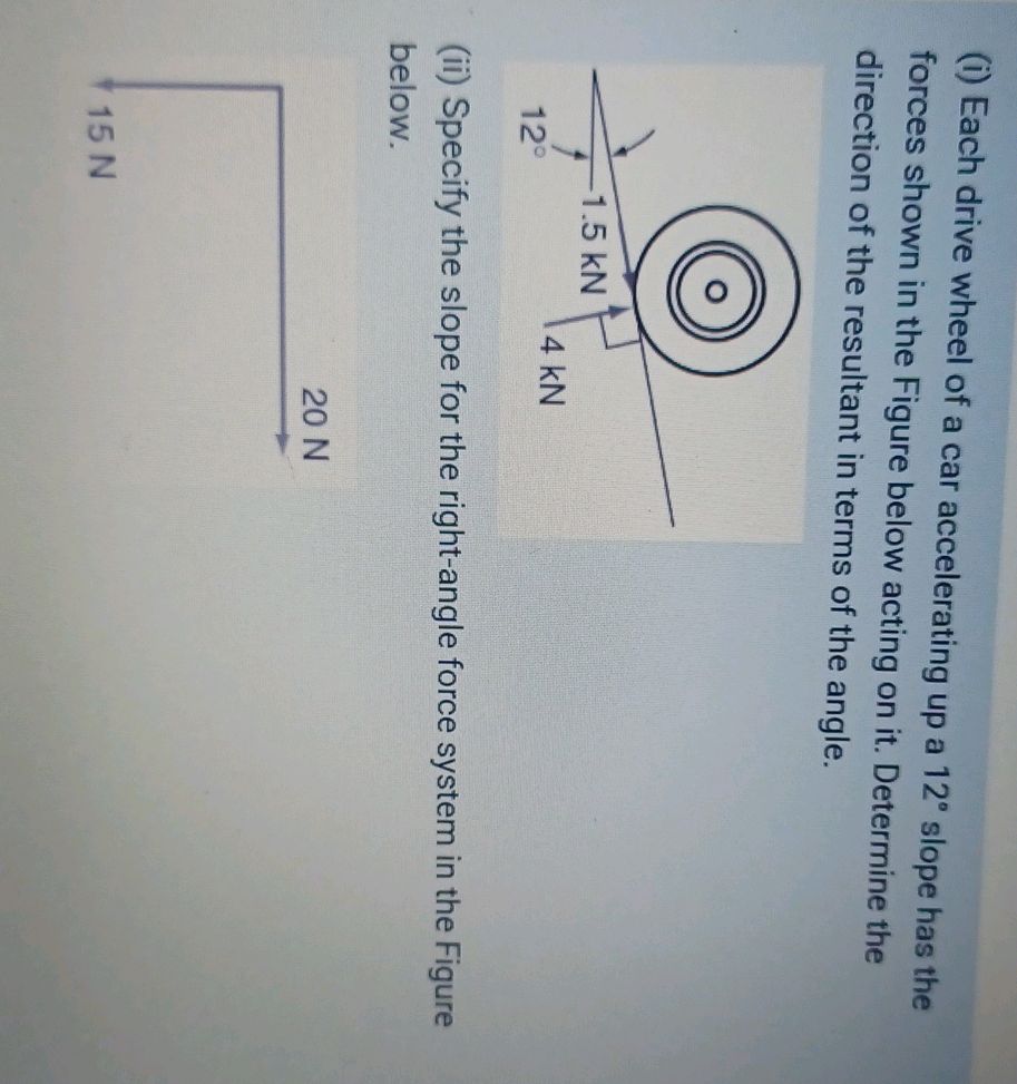(i) Each drive wheel of a car accelerating
