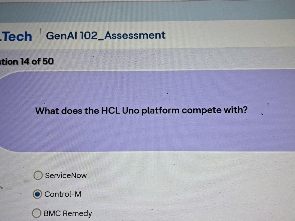 What does the HCL Uno platform compete with?