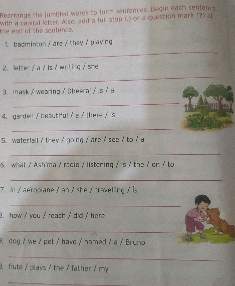 Rearrange the jumbled words to form | StudyX