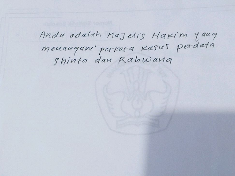 Anda adalah Majelis Hakim yang menangani | StudyX