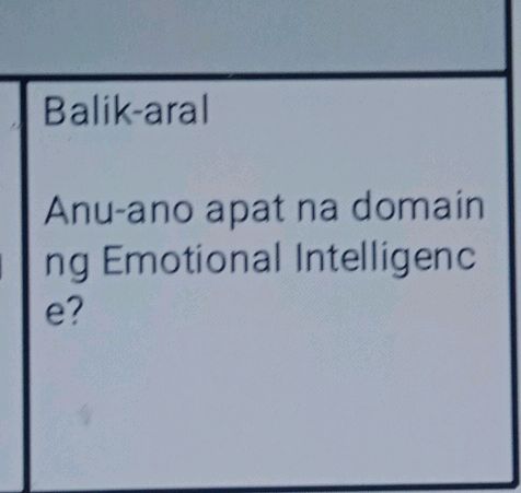 Balik-aral Anu-ano apat na domain ng | StudyX