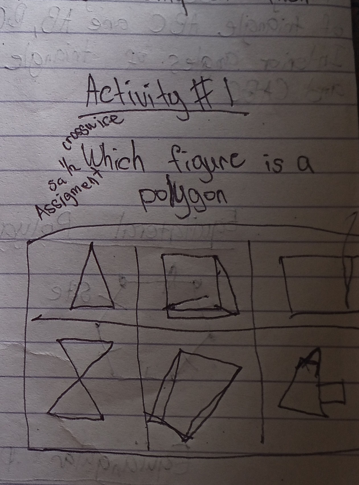 Which figure is a polygon? (Image contains | StudyX