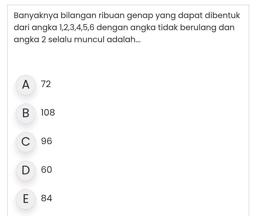 Banyaknya bilangan ribuan genap yang dapat | StudyX