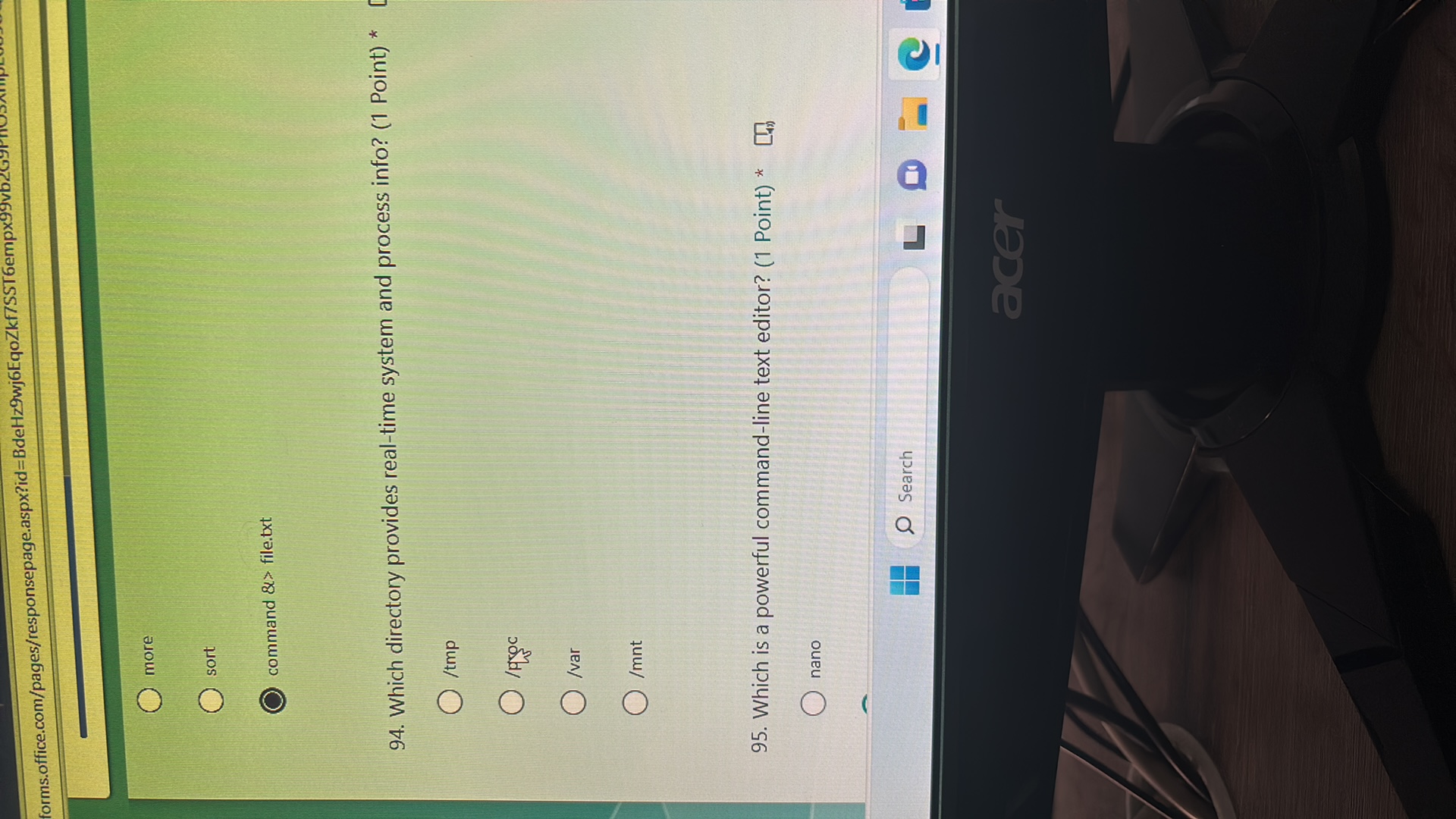 97. What is a filter in Linux? (1 Point) | StudyX