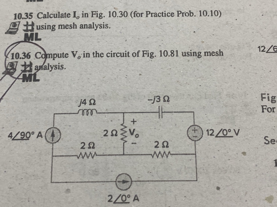 10.36 Compute $V_o$ in the circuit of Fig. | StudyX