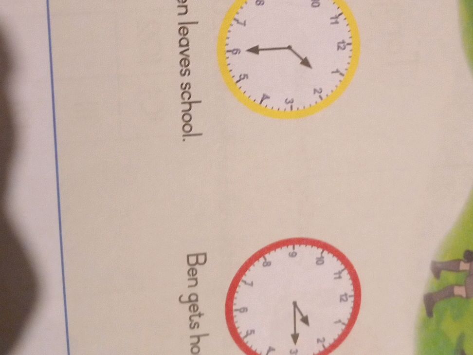 The image shows two clocks. The first clock | StudyX