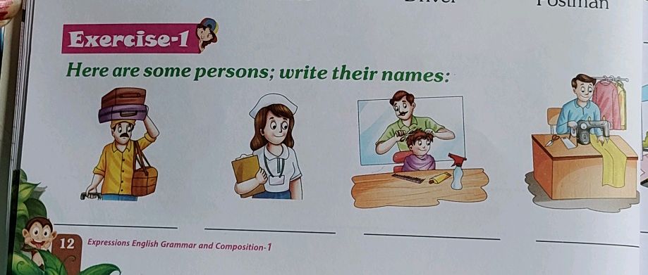 Here are some persons; write their names: | StudyX