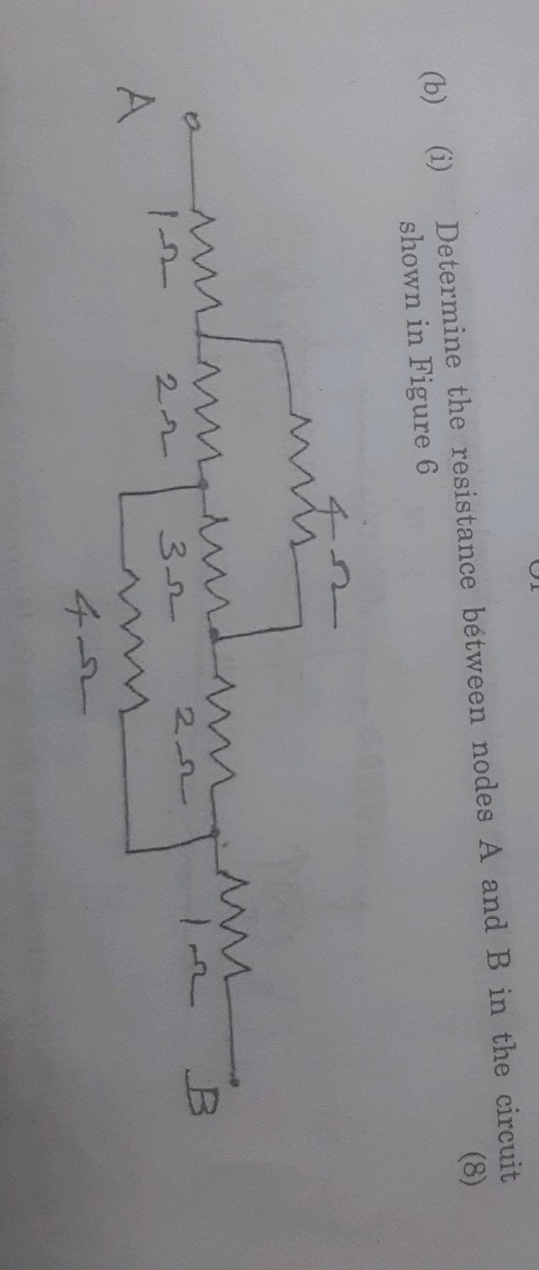 (b) (i) Determine the resistance between | StudyX