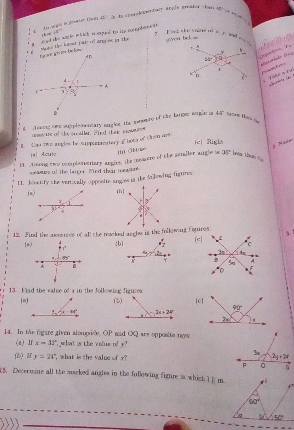 5. Find the angle which is equal to its | StudyX