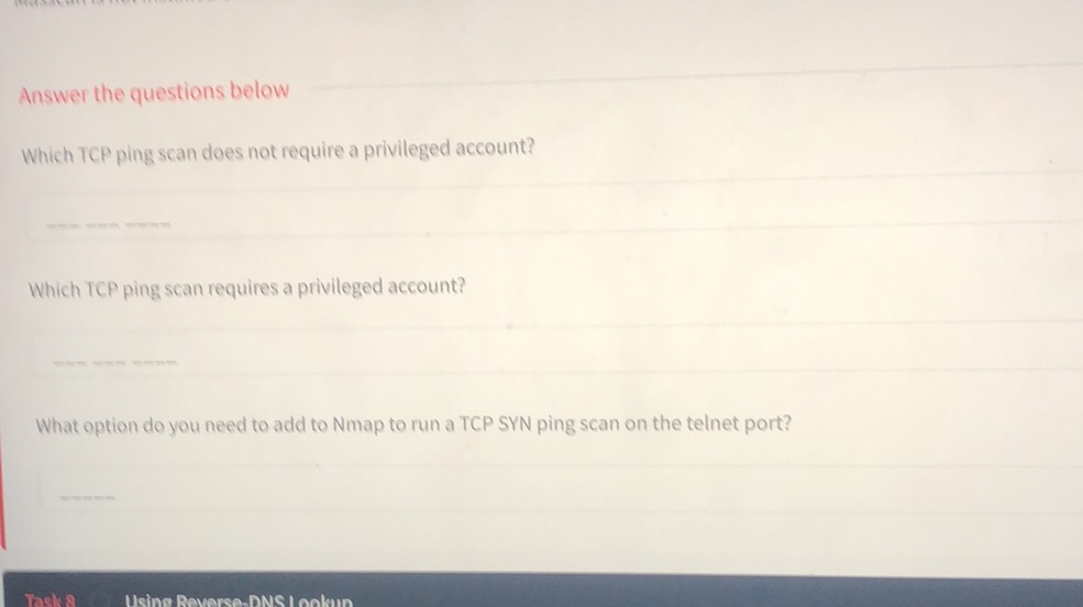 Answer the questions below Which TCP ping | StudyX