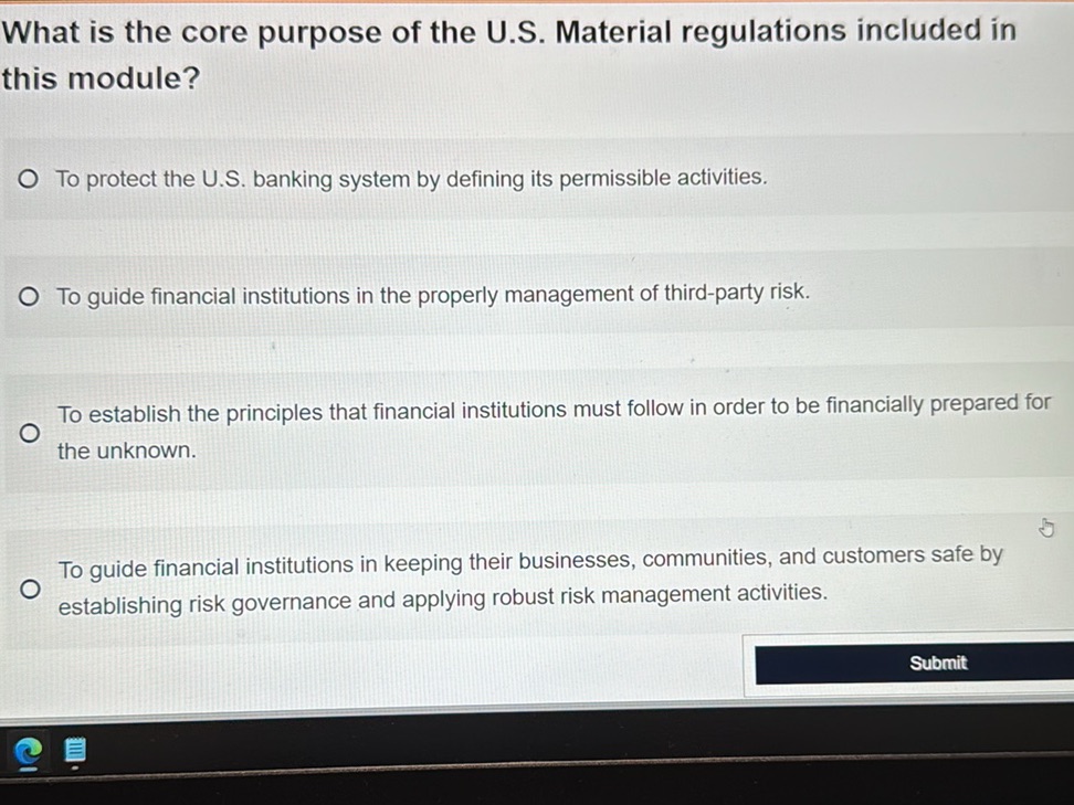 What is the core purpose of the U.S. | StudyX