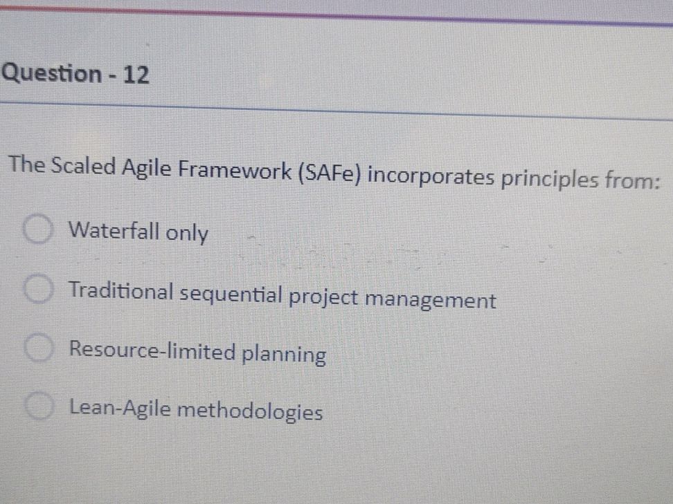 The Scaled Agile Framework (SAFe) | StudyX