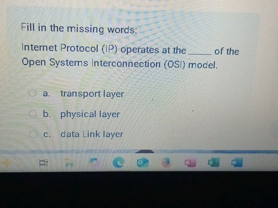 Fill in the missing words: Internet | StudyX