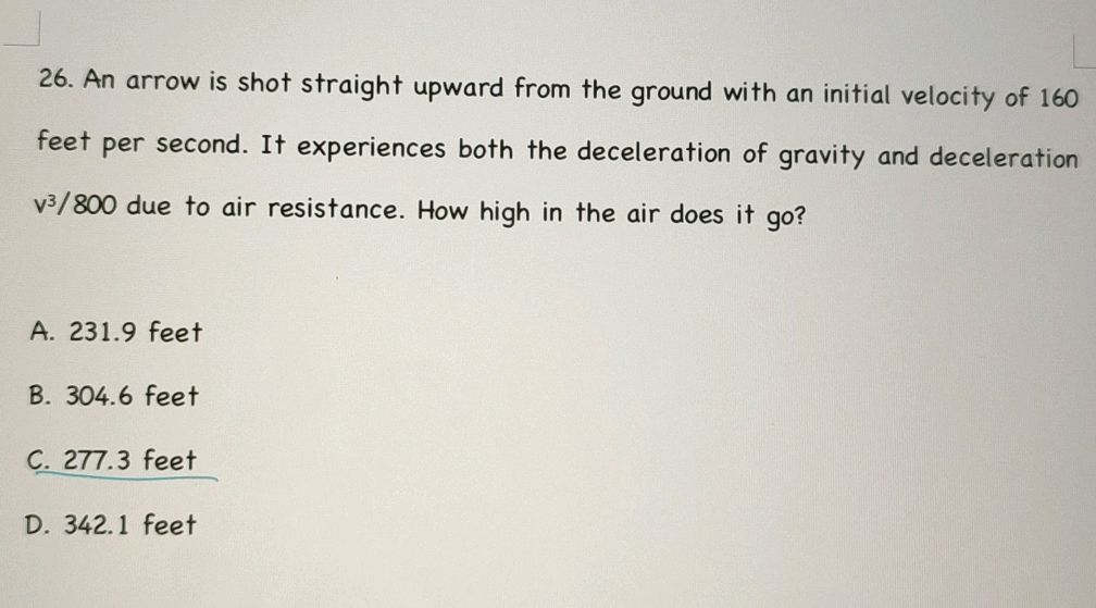 26. An arrow is shot straight upward from | StudyX