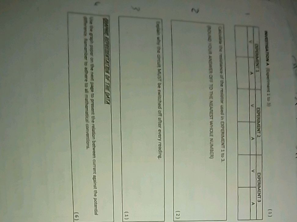 INVESTIGATION A (Experiment 1 to 3) | | StudyX