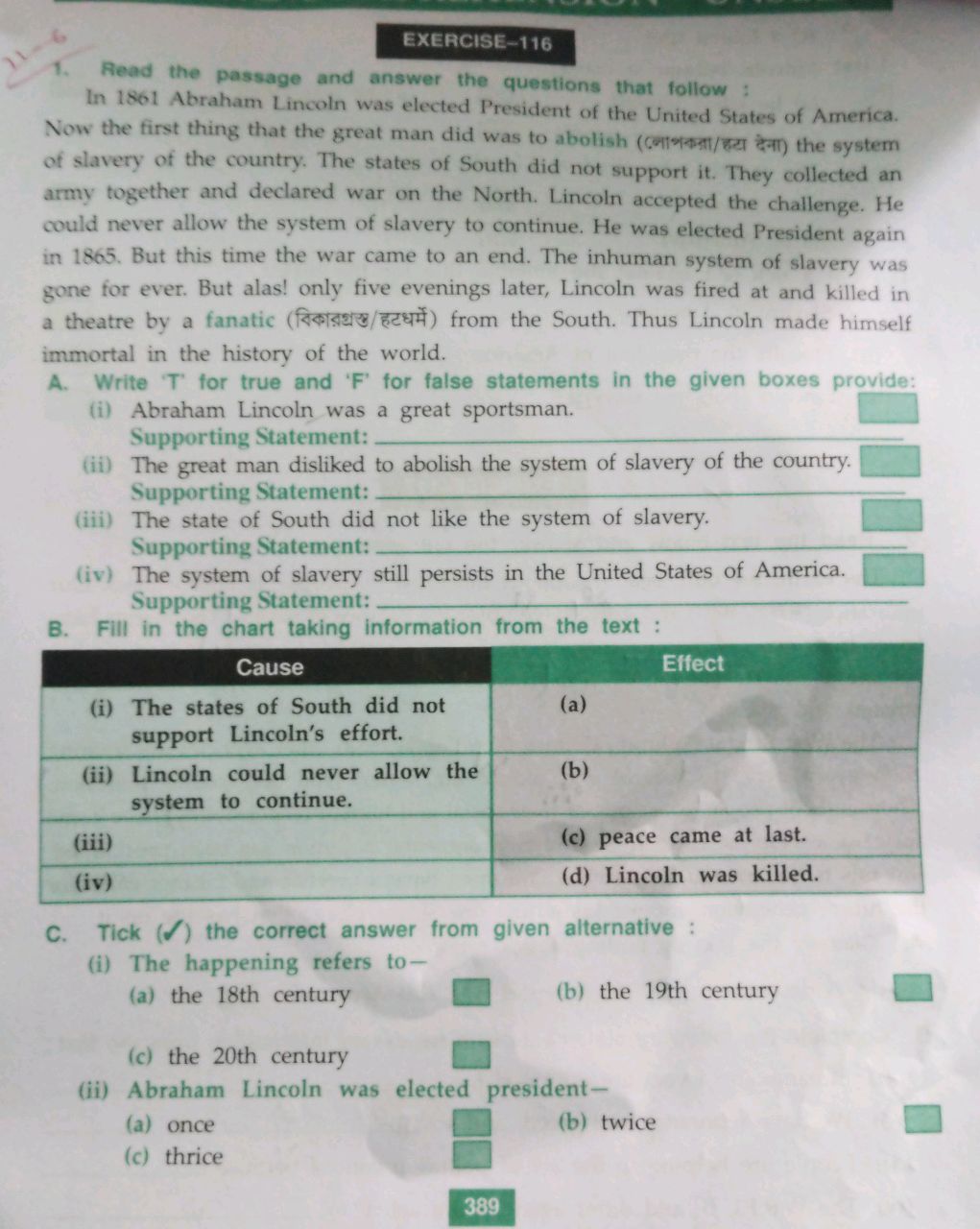 A. Write 'T' for true and 'F' for false | StudyX
